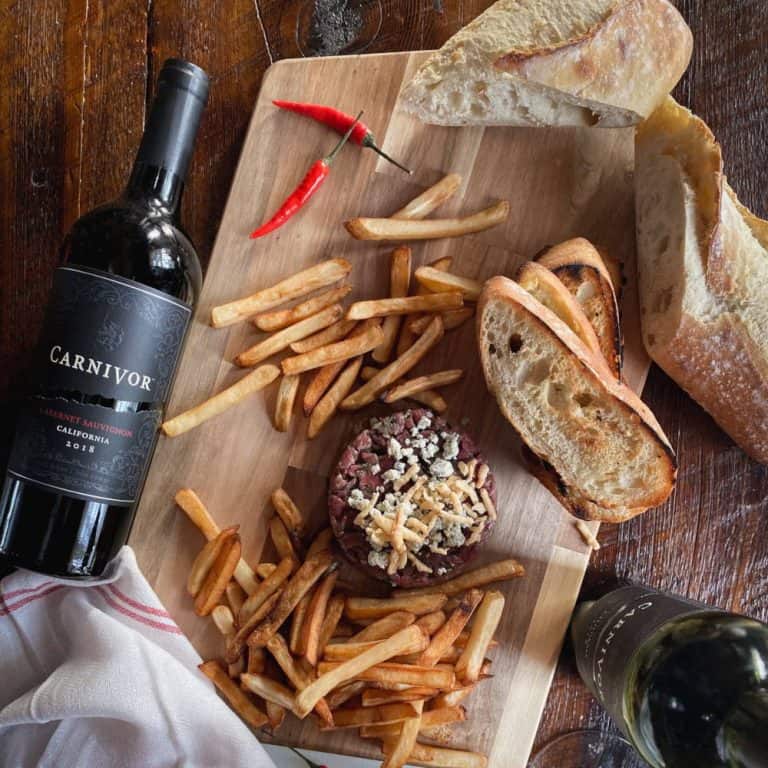 Carnivor Wines | Chimichurri and Blue Cheese Beef Tartar Recipe | Red Wine